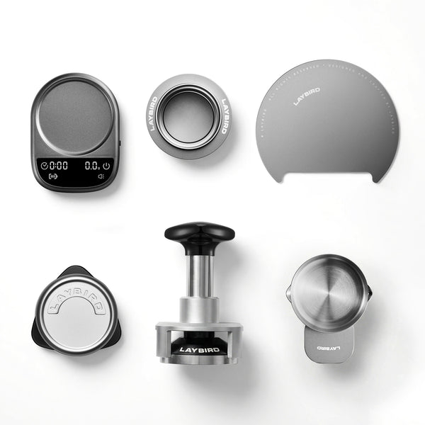 LAYBIRD Ultimate Espresso Bundle: MagAttach Scale + TriPress Tamper ...